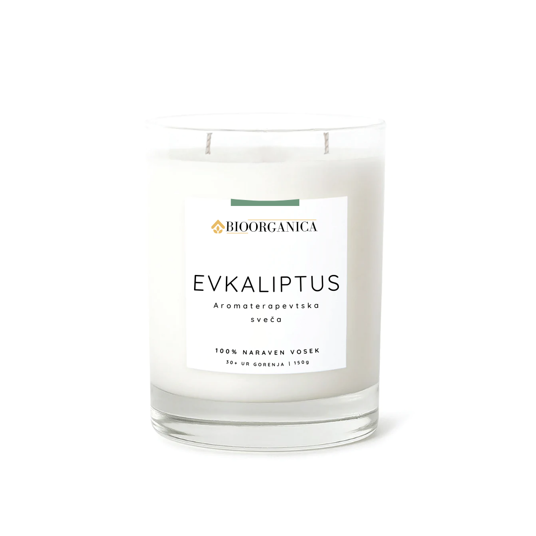 Aromaterapevtska sveča Evkaliptus - Bioorganica.si - BIO izdelek